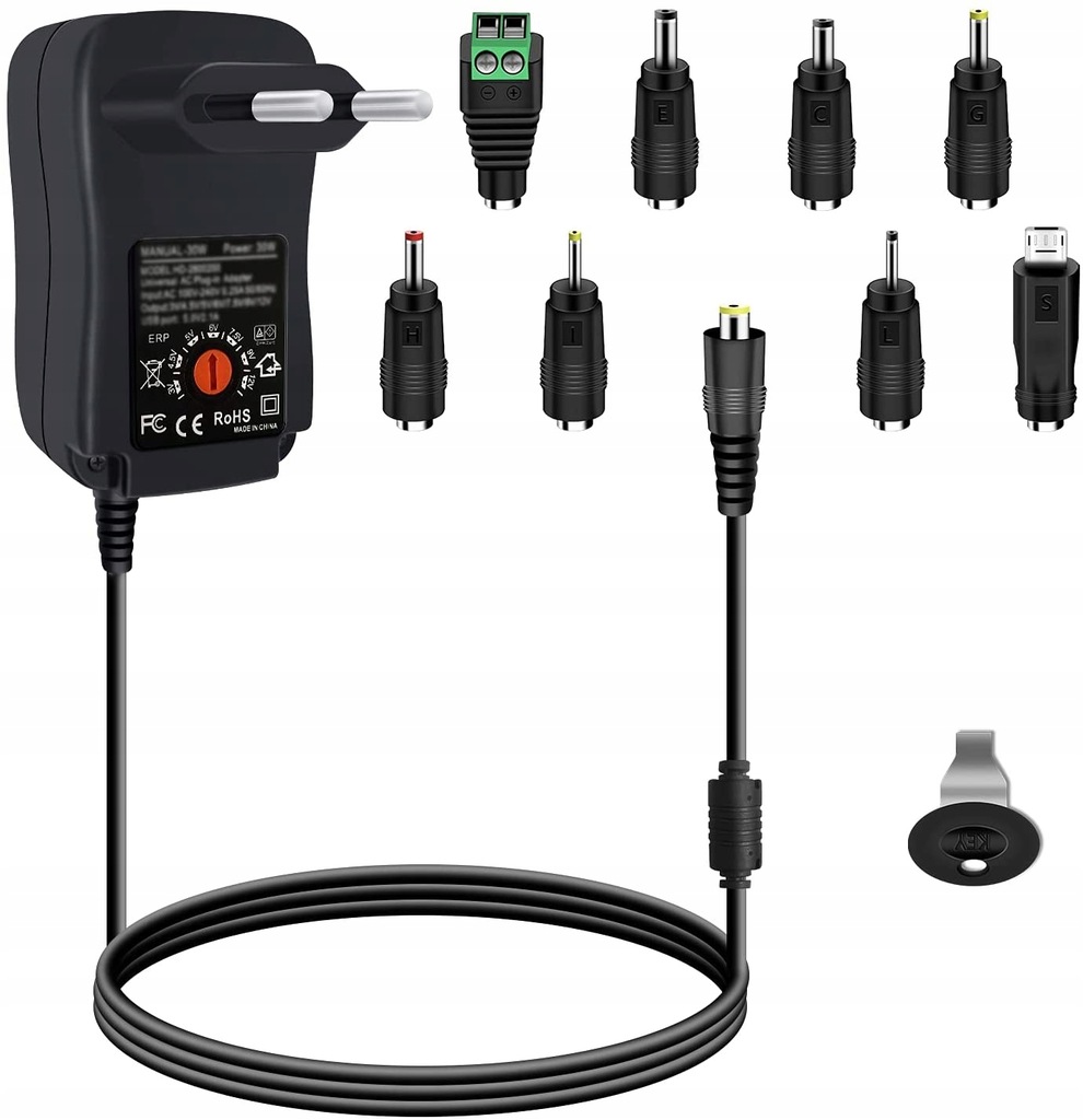 Zasilacz Uniwersalny 3V 4,5V 5V 6V 7.5V 9V 12V - 11948125464 - oficjalne archiwum Allegro