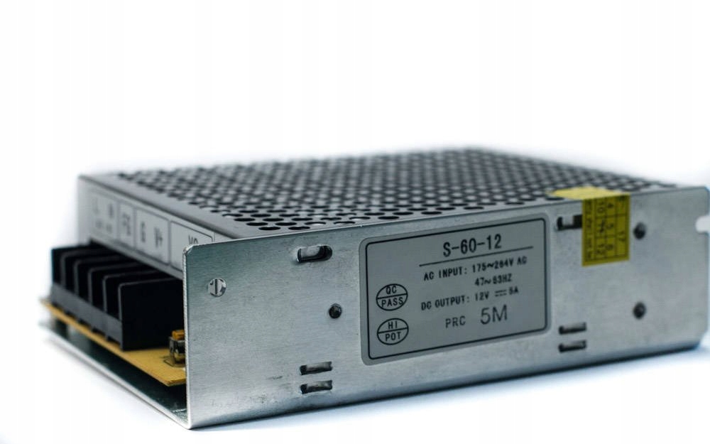 Zasilacz transformator do taśm led 12V 60W 5A S60 - 9976350536 ...