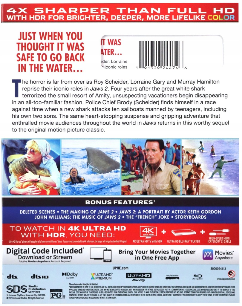 Купить JAWS 2 (JAWS 2) [BLU-RAY 4K]+[BLU-RAY]: отзывы, фото и характеристики на Aredi.ru ...