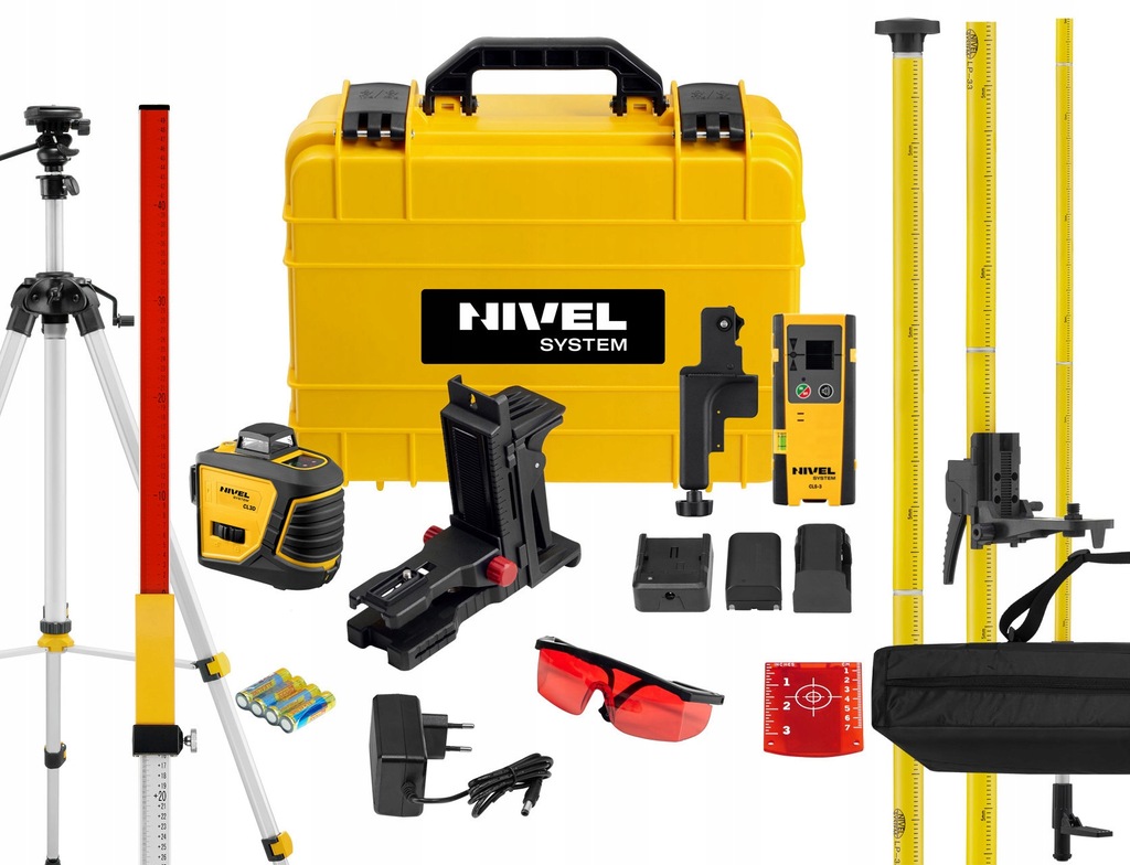 NIVEL SYSTEM CL3D LASER CZUJNIK ŁATA TYCZKA STATYW - 9510239271 ...