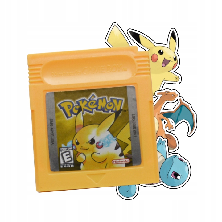 ZESTAW Gra Pokemon Yellow Version Nintendo Gameboy Color GBC NAKLEJKI ...