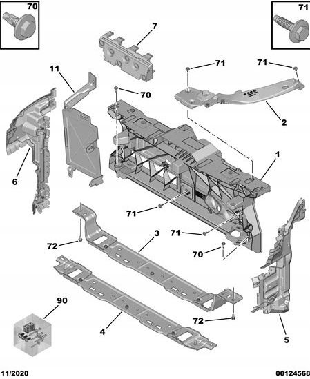 WSPORNIK PASA PRZÓD LEWY PRAWY OPEL VIVARO C 19- - 10644037820 ...