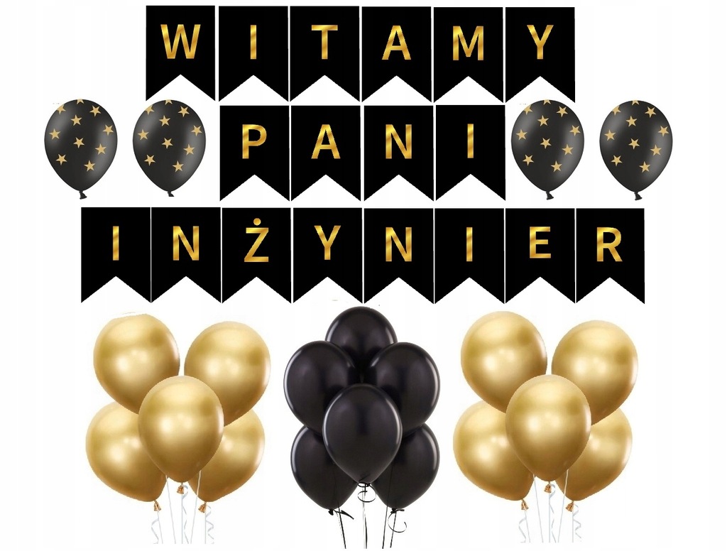 Zestaw Balony Baner Witamy Pani Inżynier - 12208004034 - oficjalne ...