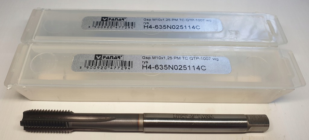 Gwintownik HSSE PM C1 QTP 1007 M10x1.25 FANAR - 15091634764 - oficjalne archiwum Allegro