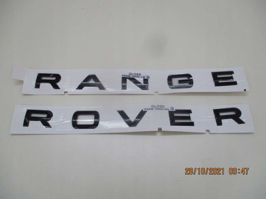 EMBLEMAT NAPIS RANGE ROVER - 11386572171 - oficjalne archiwum Allegro