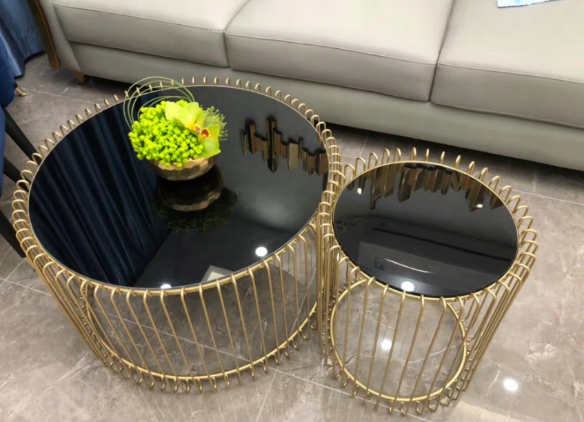 Купить КРУГЛЫЙ СТЕКЛЯННЫЙ ЖУРНАЛЬНЫЙ СТОЛИК GOLD LAVA LOFT: отзывы ...