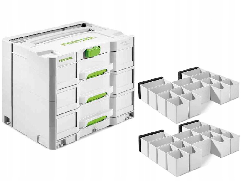 FESTOOL WALIZKA SORTAINER SYS 4 TL-SORT/3 +pudełka - 11929349872 ...