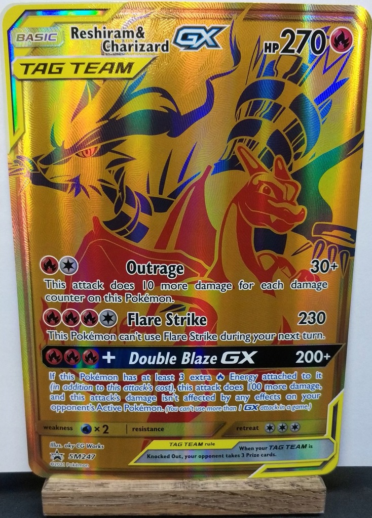 Reshiram & Charizard GX - SM247 OVERSIZE Promo - 11680953655 - oficjalne archiwum Allegro