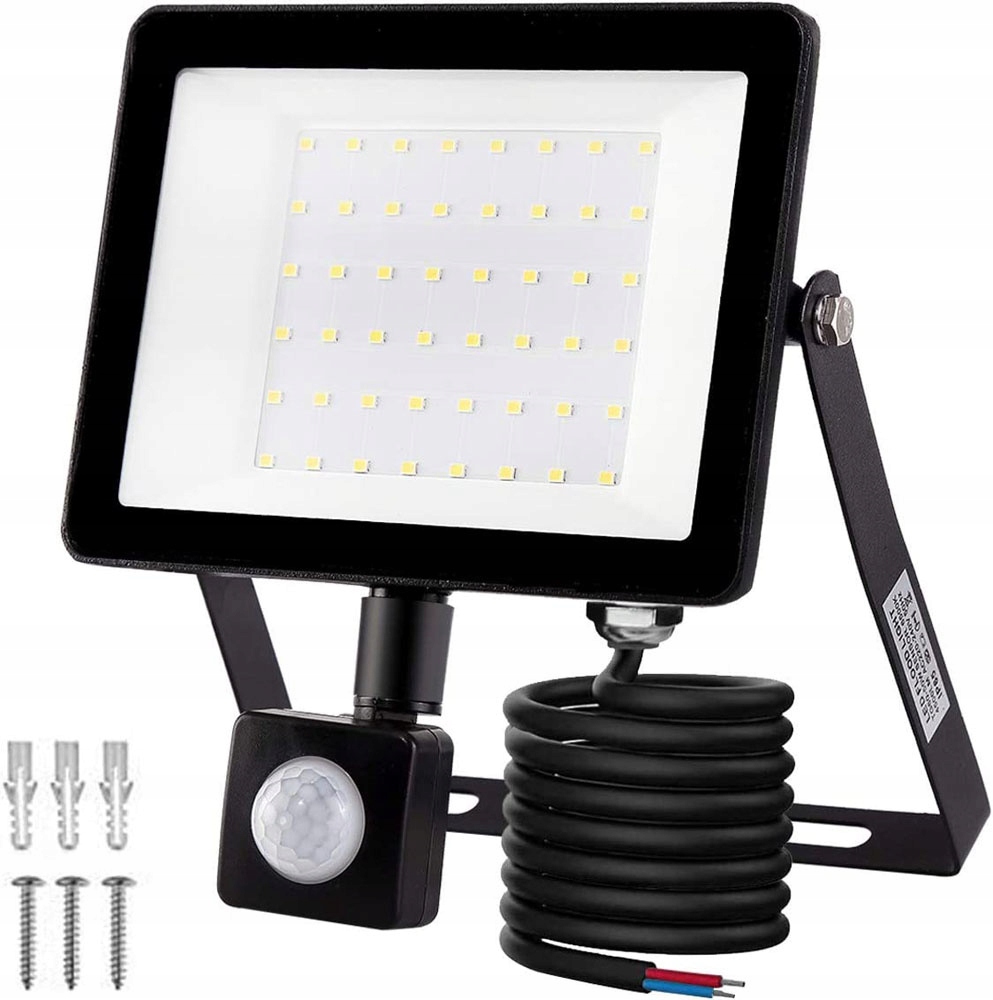 REFLEKTOR ZEWNĘTRZNY Z CZUJNIKIEM RUCHU 50W LED - 13027970613 - oficjalne archiwum Allegro