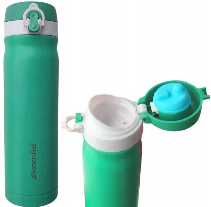 KUBEK TERMICZNY BIDON TERMOS 500ml niebieski 2005b - 11680678081 - oficjalne archiwum Allegro