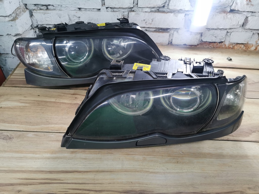 LAMPY PRZÓD XENON BMW E46 PRAWA LEWA KPL - 13706936282 - oficjalne archiwum Allegro