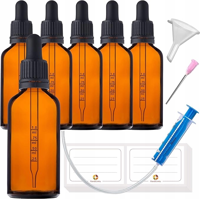 J7040 Szklane butelki 6 sztuk ze strzykawką - 14685391389 - oficjalne ...