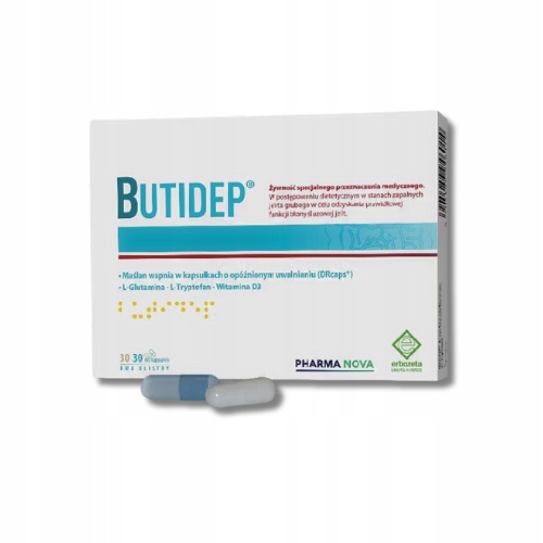 BUTIDEP - 60 KAPSUŁEK (30+30) WSPARCIE JELIT I UKŁADU POKARMOWEGO ...