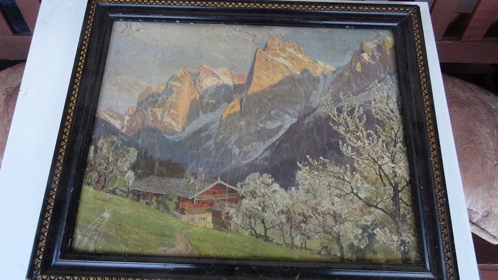 STARA RAMA DREWNIANA PROFILOWANA ŁADNY WZÓR - 13284954183 - oficjalne ...