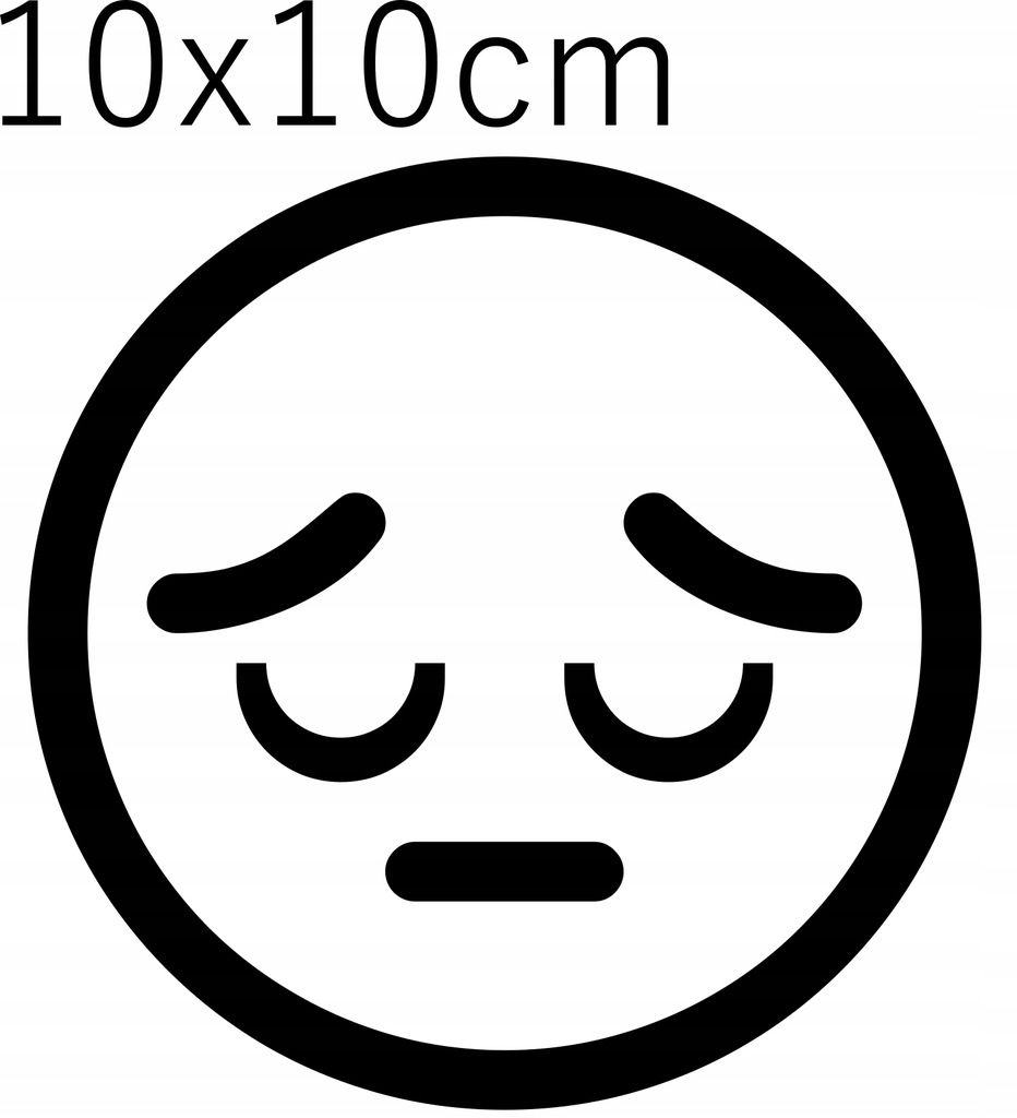 Naklejka Emoji Emotikon :( Smutna 10x10cm - 11275225668 - oficjalne ...