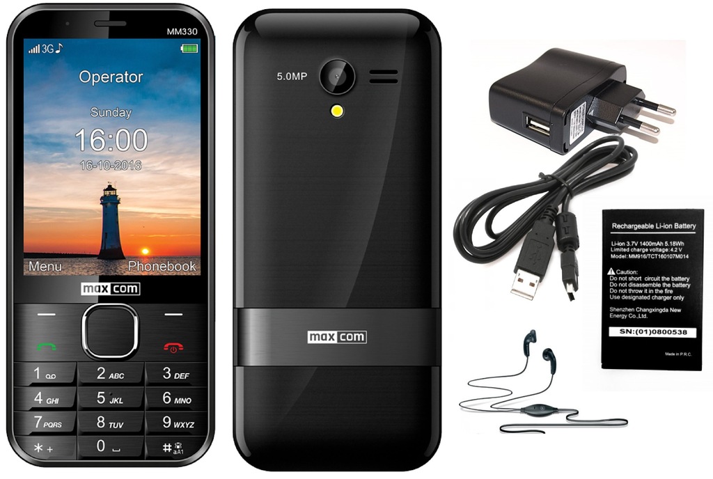 TELEFON CLASSIC MAXCOM MM330 3G APARAT 5MB - 6937975598 - oficjalne ...