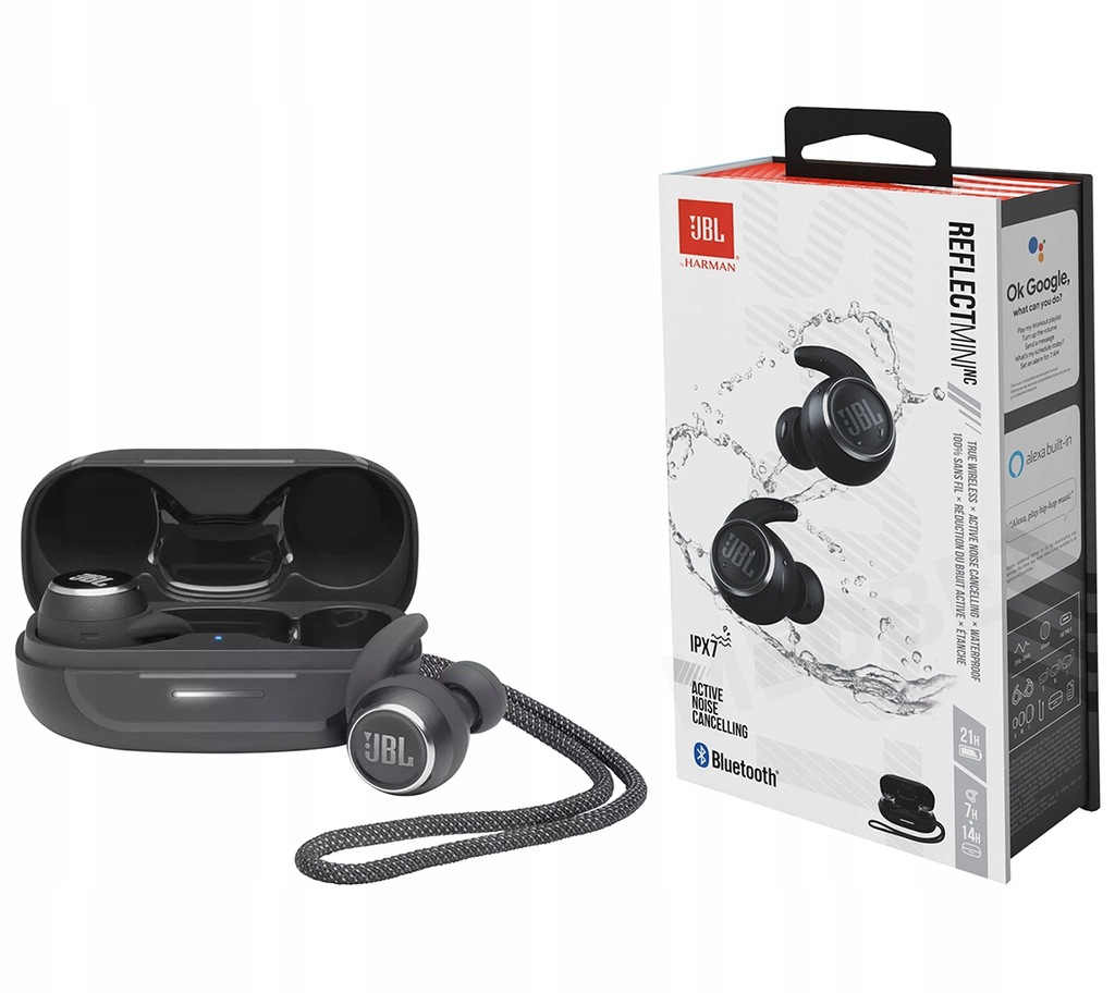 JBL REFLECT MINI NC SŁUCHAWKI BLUETOOTH ANC IP67 - 12683315294 ...