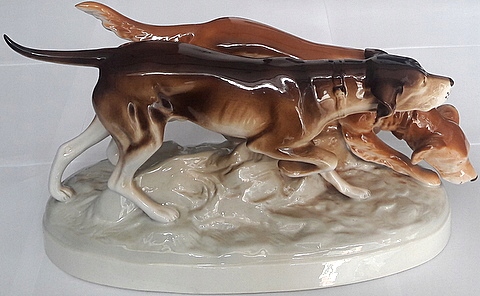 FIGURKA PSY CHARTY ROYAL DUX BOHEMIA CZECHOSŁ 1965 - 12378318911 ...