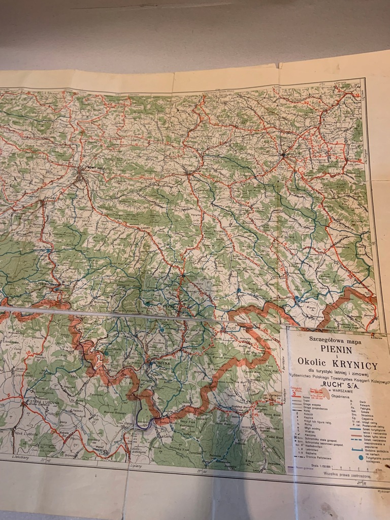 MAPA PIENIN I OKOLIC KRYNICY OK 1939 - 13875823199 - oficjalne archiwum ...