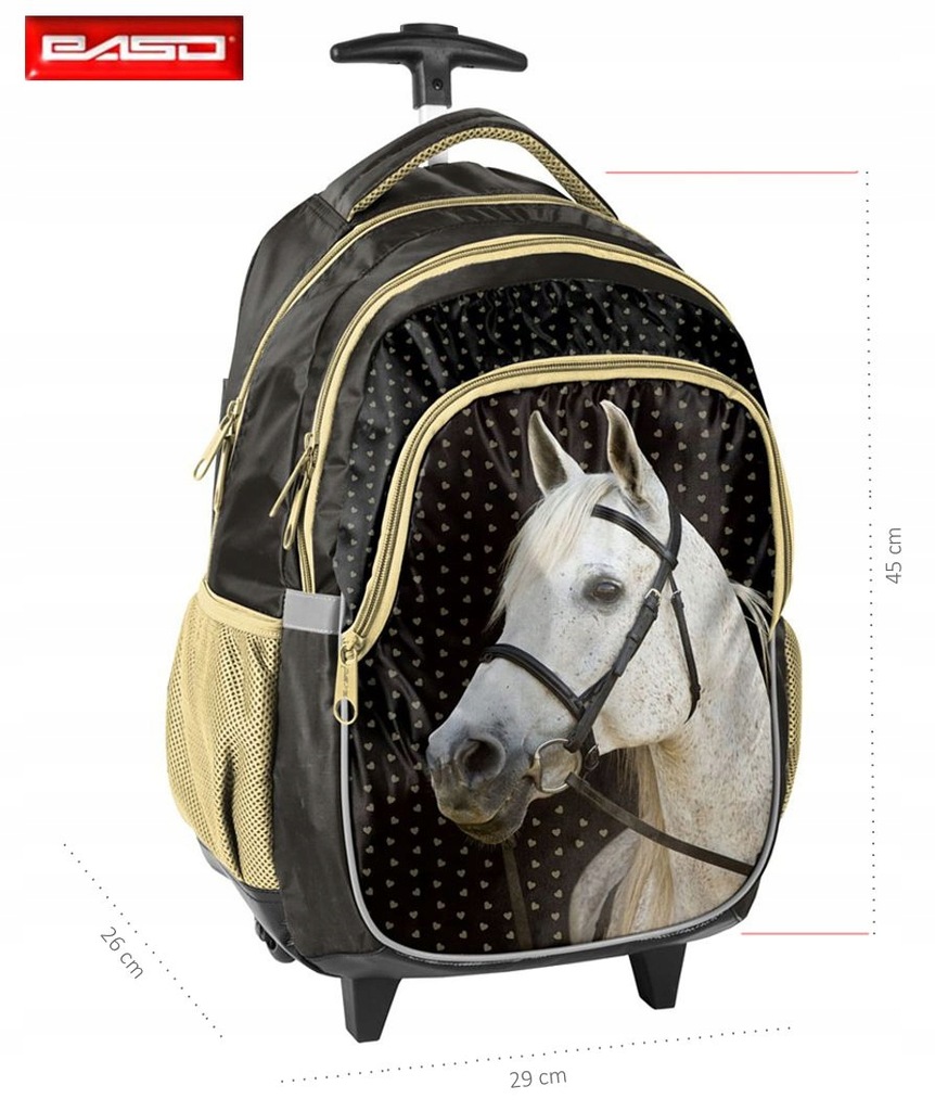 PLECAK NA KÓŁKACH SZKOLNY Z KONIEM ZESTAW KONIE - 7454953333 - oficjalne archiwum Allegro