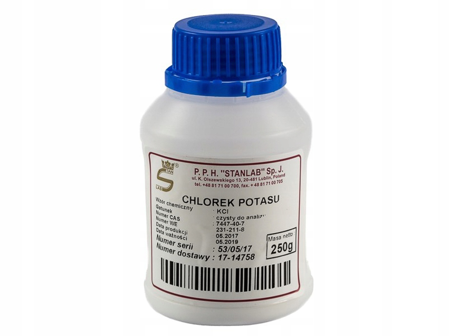 Chlorek potasu cz.d.a. 250 g Stanlab - 7812509614 - oficjalne archiwum ...