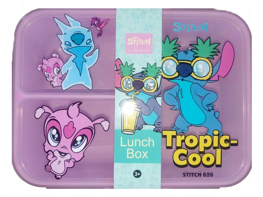 Disney Śniadaniówka STITCH lunch bento box pudełko na przekąski 3 ...
