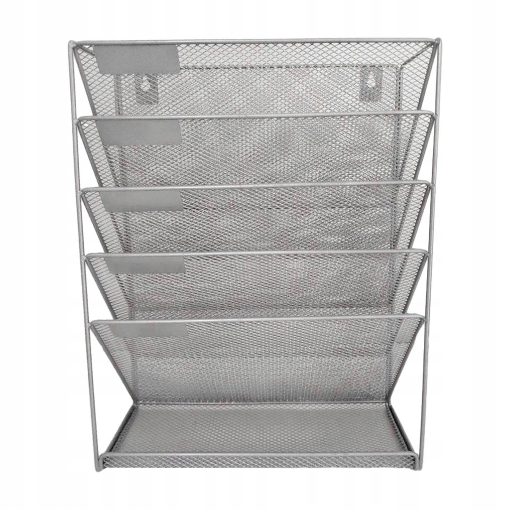 Wall Mounted File Holder Hanging 5 Tier File Organizer Vertical Mesh ...
