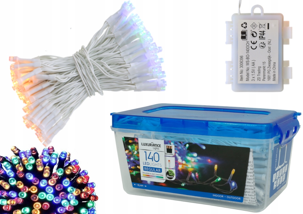 LAMPKI LED NA BATERIE KOLOROWE 140 LAMPEK 11 M - 12823116960 ...