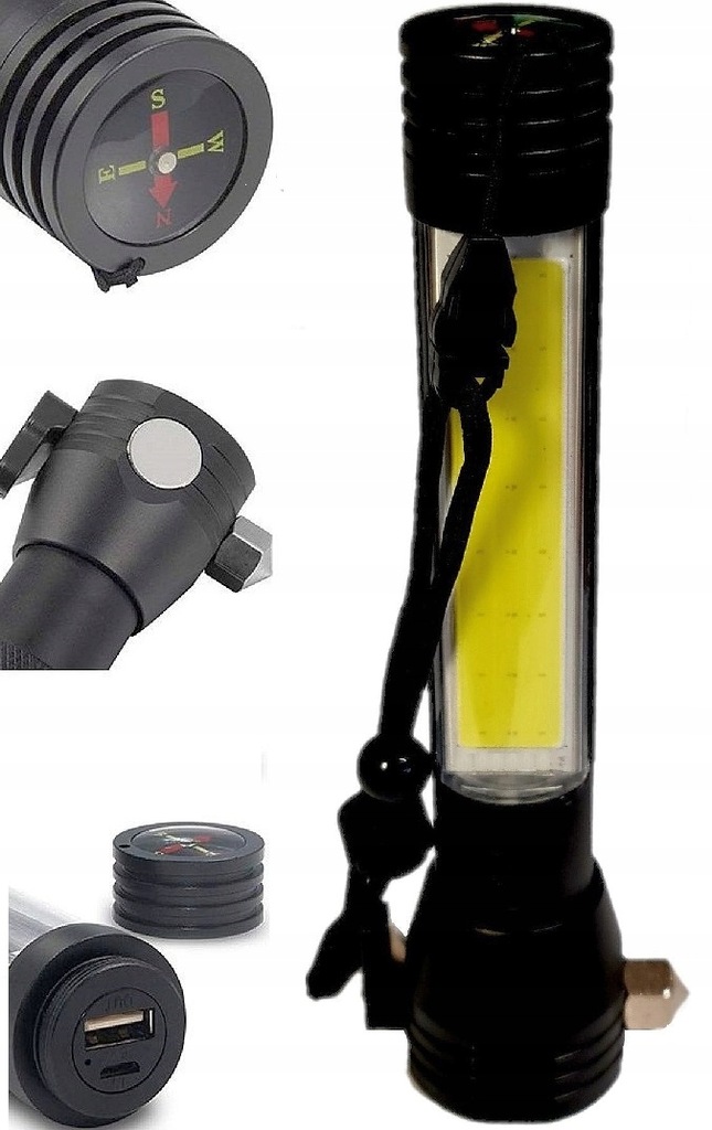 MULTITOOL NÓŻ ŻYCIA POWER BANK LATARKA KOMPAS 8w1 - 11885242341 ...