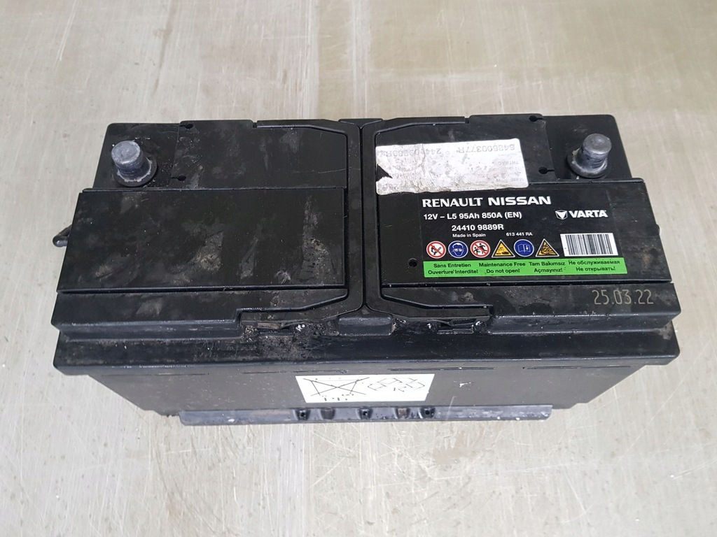 AKUMULATOR 95Ah 850A ORYGINAŁ RENAULT - 13247670899 - oficjalne ...