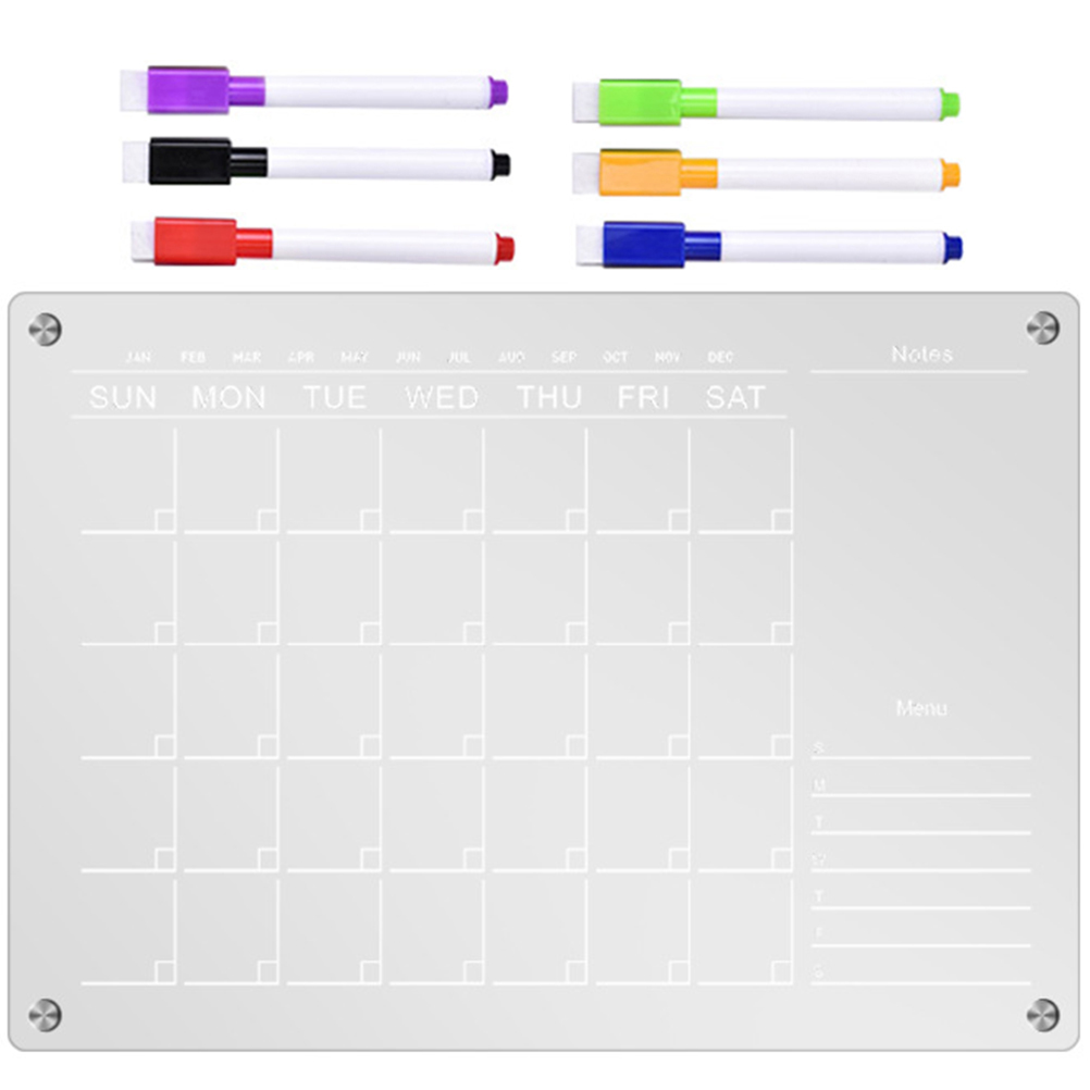 TABLICA DO PISANIA ZESTAW AKRYLOWEJ TABLICY MAGNETYCZNY PLANER NA ...