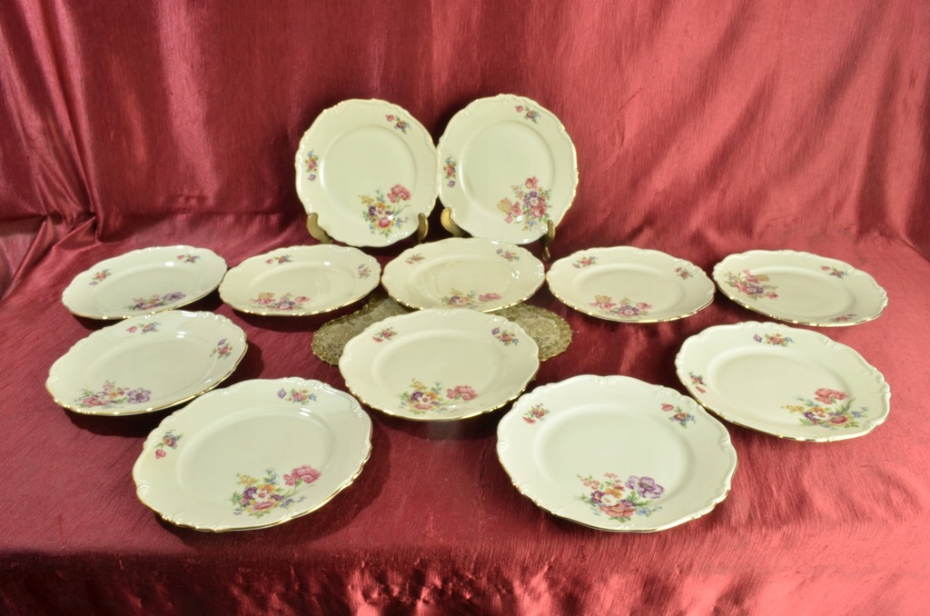Talerzyki Deserowe Edelstein Maria Theresia Ecru Kwiaty 12 sztuk !!! - 14765089972 - oficjalne ...