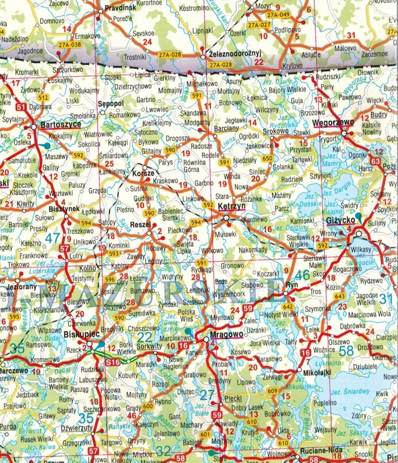 POLSKA MAPA SAMOCHODOWA DROGOWA 2021/2022 GAUSS - 10013906518 ...