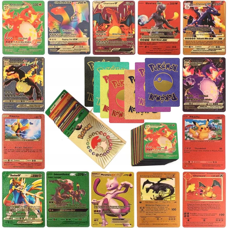 KARTY POKEMON LEGENDARNE ZŁOTE KOLOROWE 55szt - 12927209247 - oficjalne ...
