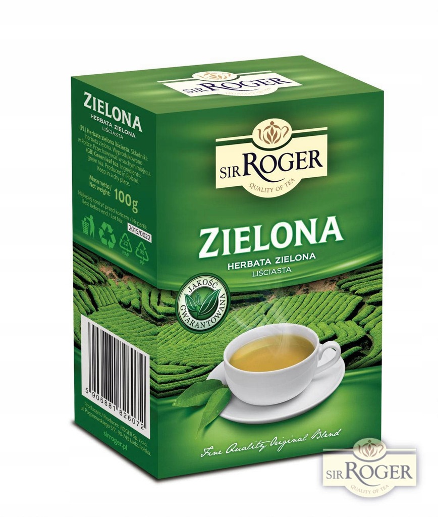 SIR ROGER herbata zielona liściasta 100g - 12150491453 - oficjalne ...