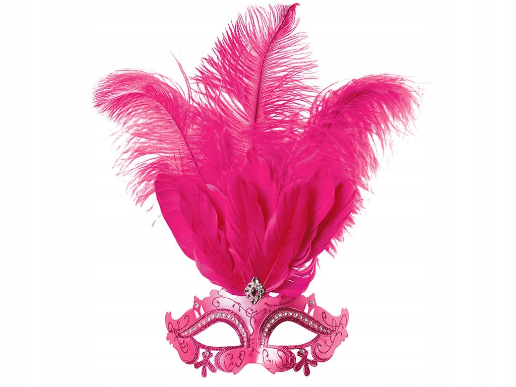 Maska karnawałowa z piórami sylwester bal Karnawał - 13019757330 ...