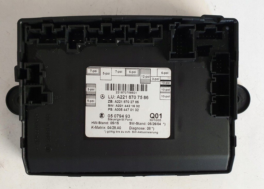 MERCEDES S W221 MODUŁ STEROWNIK DRZWI A2218707586 - 9161095244 ...