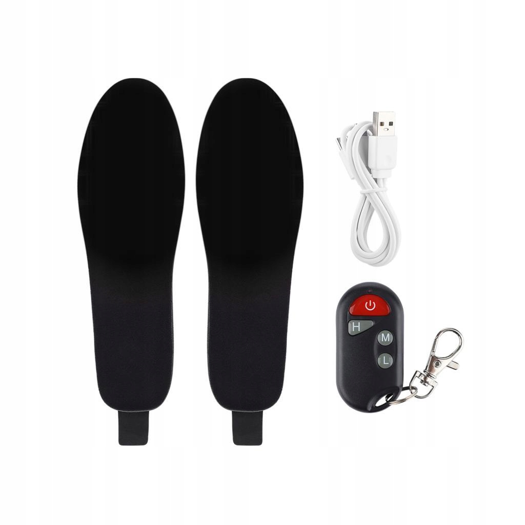 Unisex Electric Heated Insoles Wireless Remote Control Rechargeable L ...