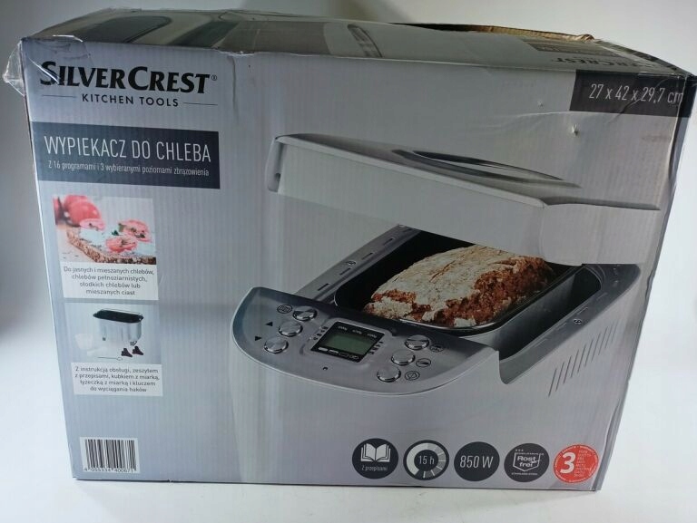 WYPIEKACZ DO CHLEBA SILVERCREST 850 E1 BIAŁY 850 - 11712456942 - oficjalne archiwum Allegro
