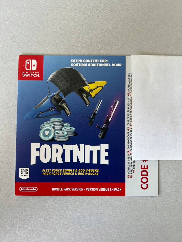 FORTNITE 500 V-Dolców + Fleet Force Bundle SWITCH - 12230611503 ...
