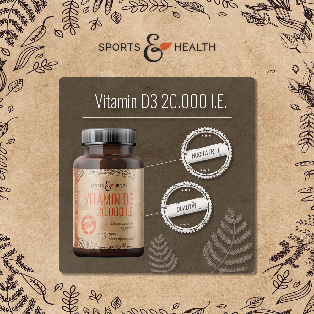 WITAMINA Vitamin D3 20000 IU 365 kapsułek MOCNA ! - 12060542256 ...