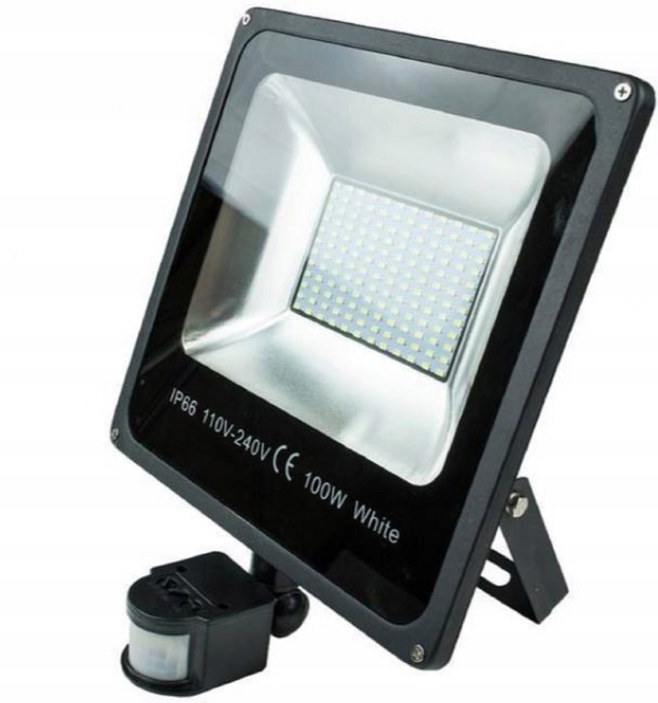 Halogen Led 100W z Czujnikiem Ruchu Naświetlacz! - 9067589826 ...