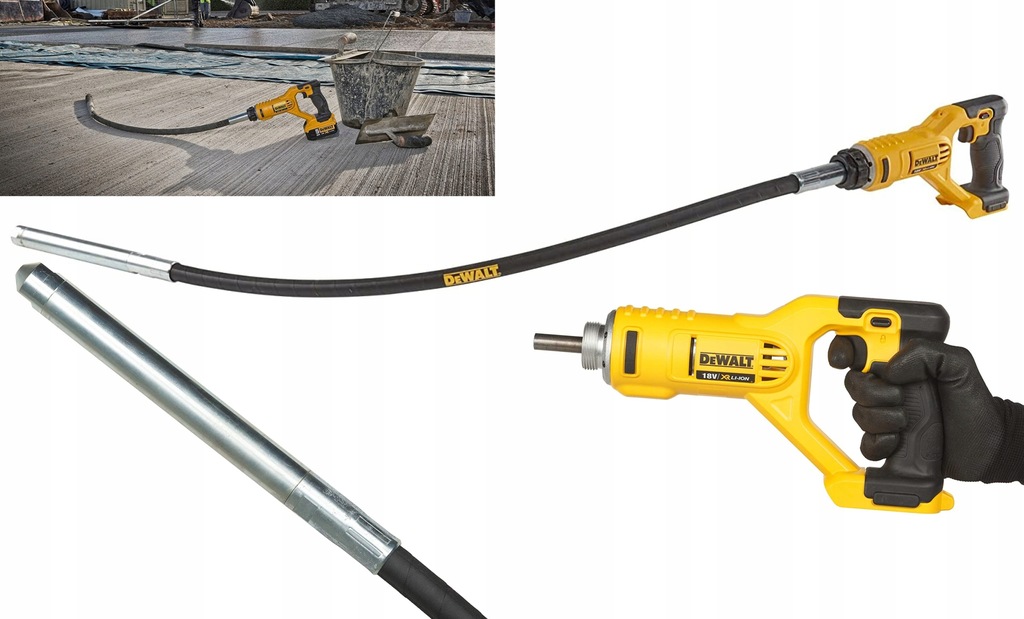 DeWalt DCE531N Wibrator do betonu 18V XR Buława - 13163848761 ...