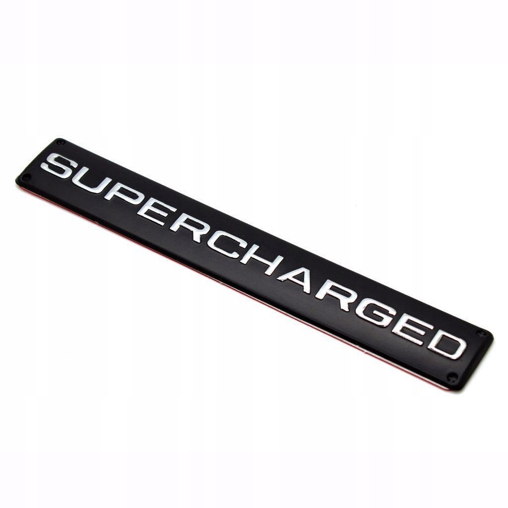 Logo Emblemat SUPERCHARGED BLACK Land Range ROVER - 10932948418 ...