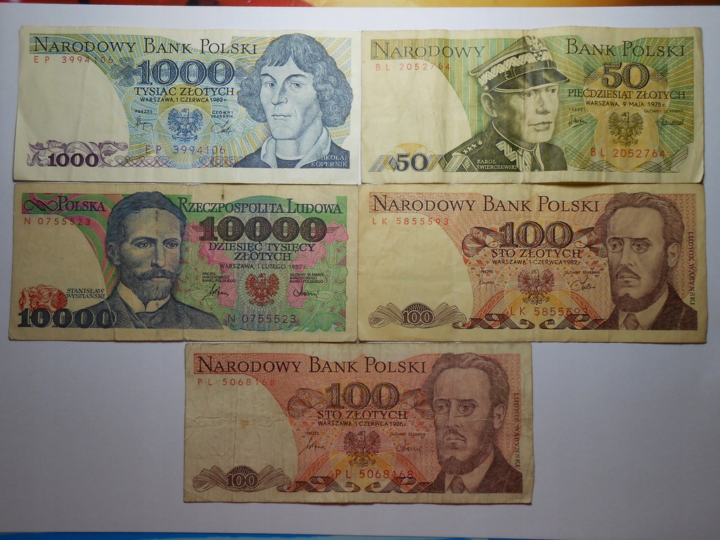 stare polskie banknoty lot - 12811589262 - oficjalne archiwum Allegro