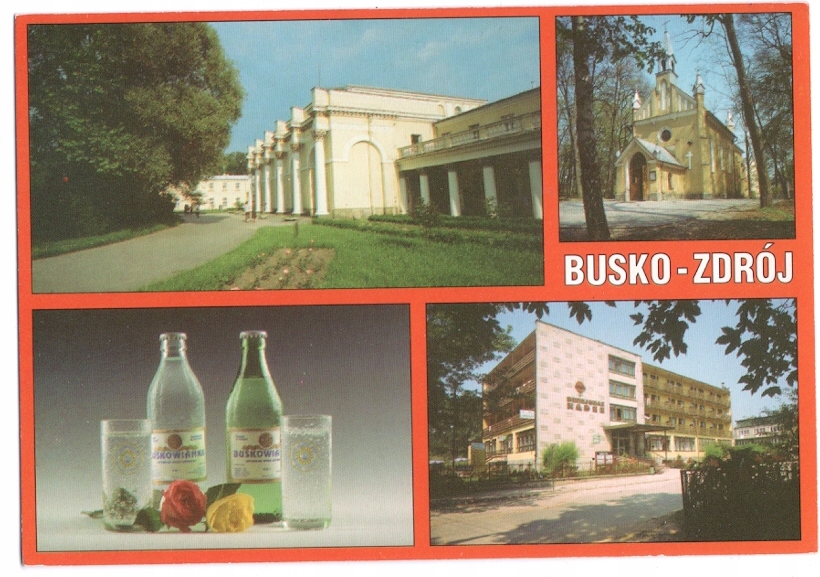 BUSKO ZDRÓJ - WODA MINERALNA + KOŚCIÓŁ W PARKU - 1995R - 15113189268 ...