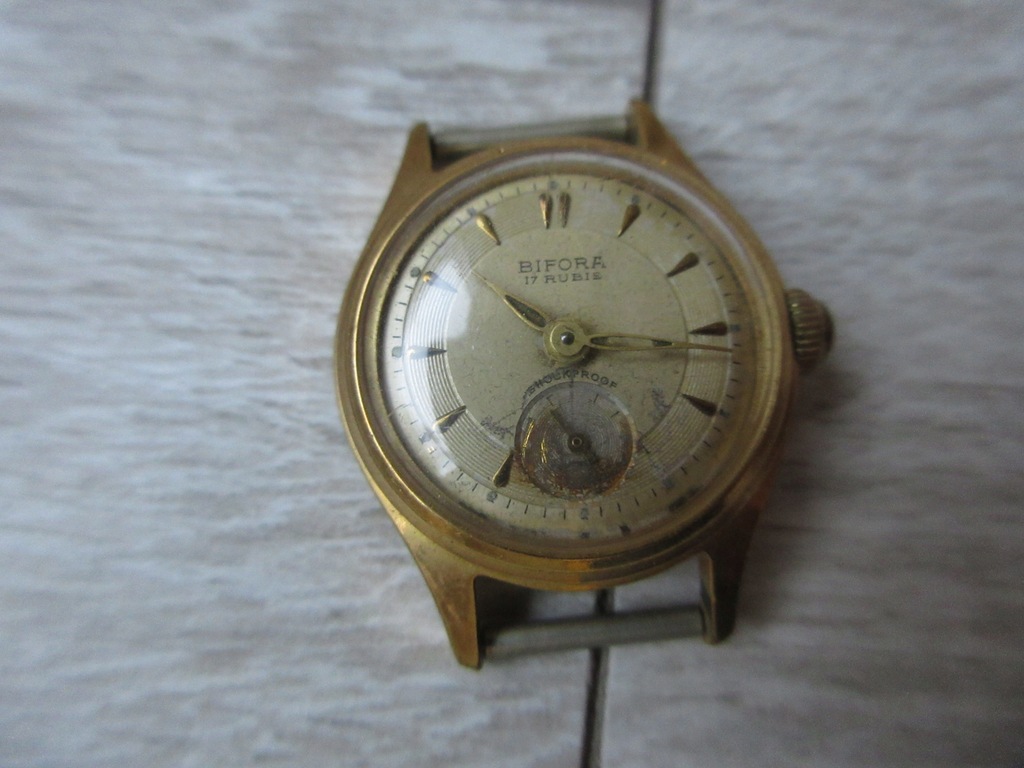 ORYGINALNY ZEGAREK BIFORA 17 RUBIS MECHANICZNY DZIAŁA ALE ...