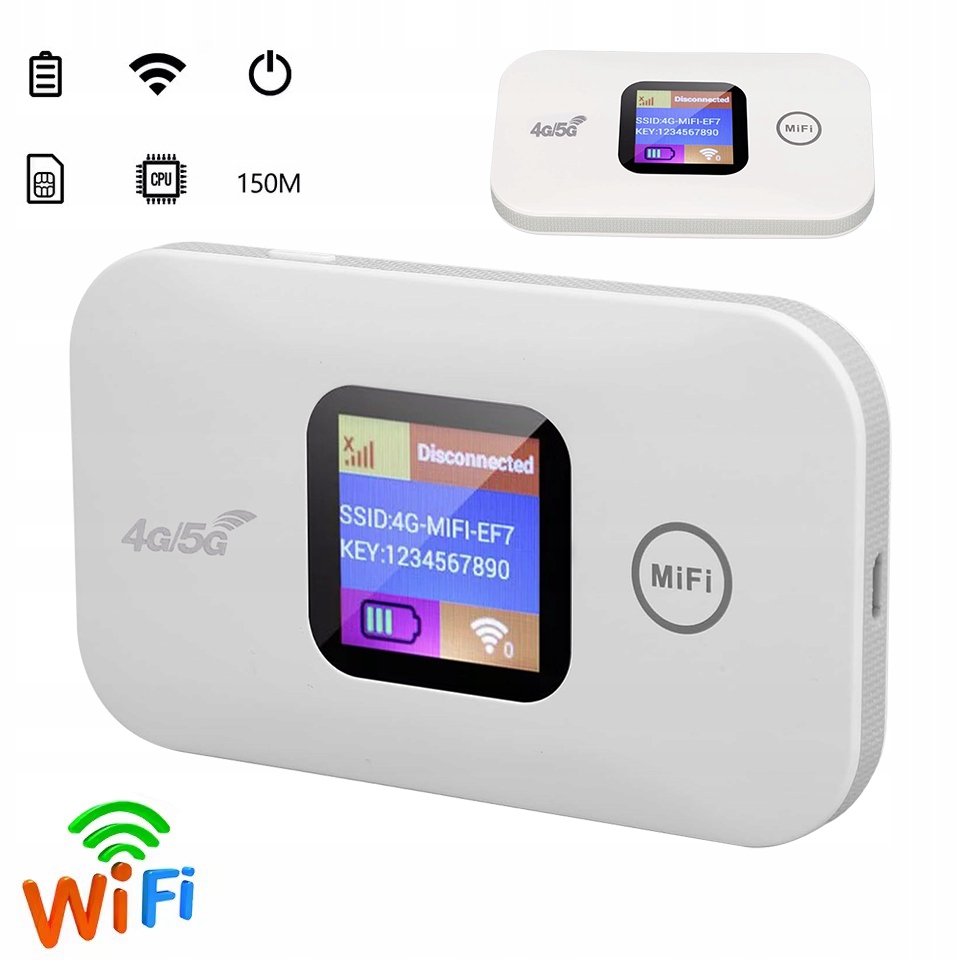MOBILNY ROUTER MODEM SIM WIFI 4G 5G LTE 150MBPS DO 10 UŻYTKOWNIKÓW ...