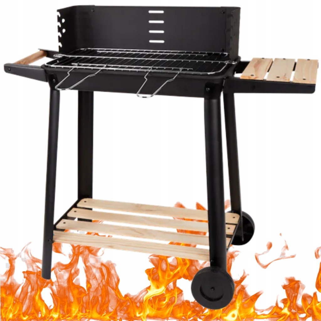 DUŻY GRILL OGRODOWY WĘGLOWY PÓŁKI GRIL - 13614207359 - oficjalne ...