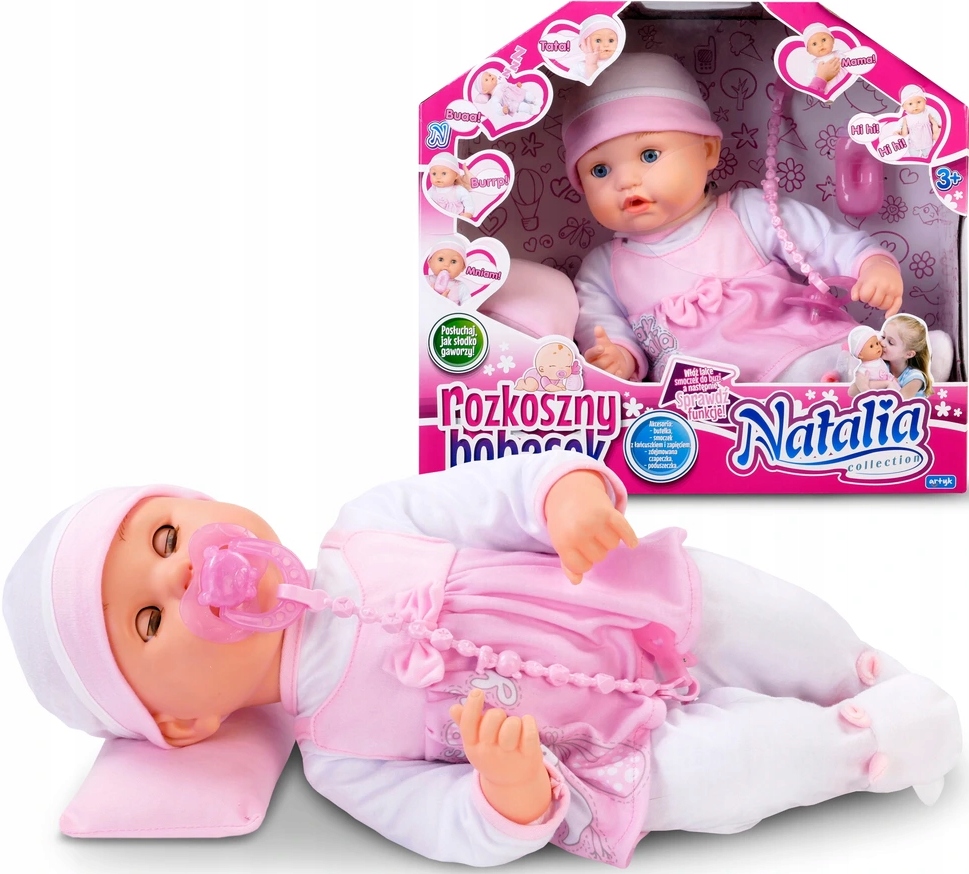 NATALIA lalka rozkoszny bobasek mówi śmieje płacze - 11240596964 ...